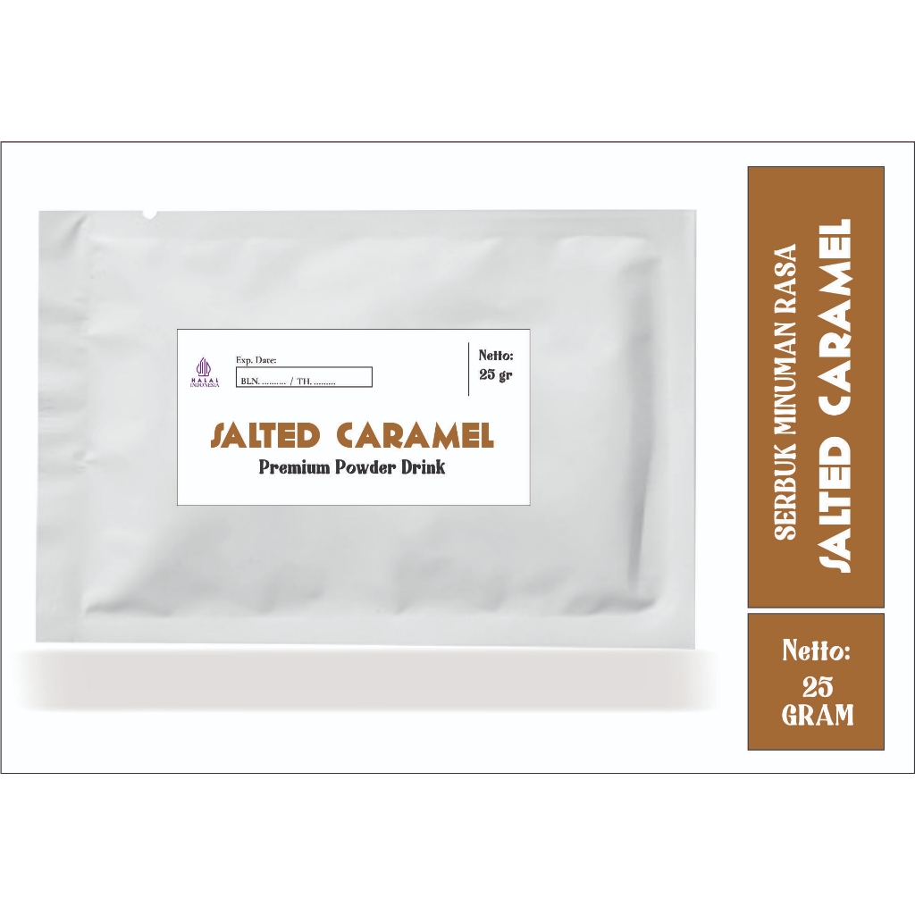 Jual POWDER SALTED CARAMEL Sachet 25 Gram (Minimal Order 10 Sachet ...