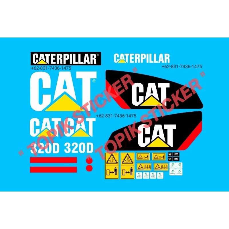 Jual Stiker Excavator CATERPILLAR CAT 320D , Stiker Alat Berat | Shopee ...