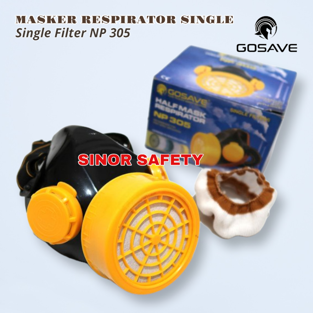 Jual Masker Respirator NP 305 SINGLE Filter RC 203 Anti Asap Debu ...