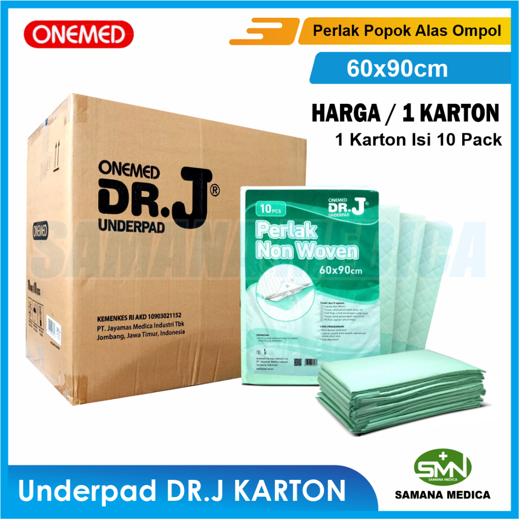 Jual KARTON Underpad DR J ONEMED Perlak Popok Alas Ompol Harga Murah ...