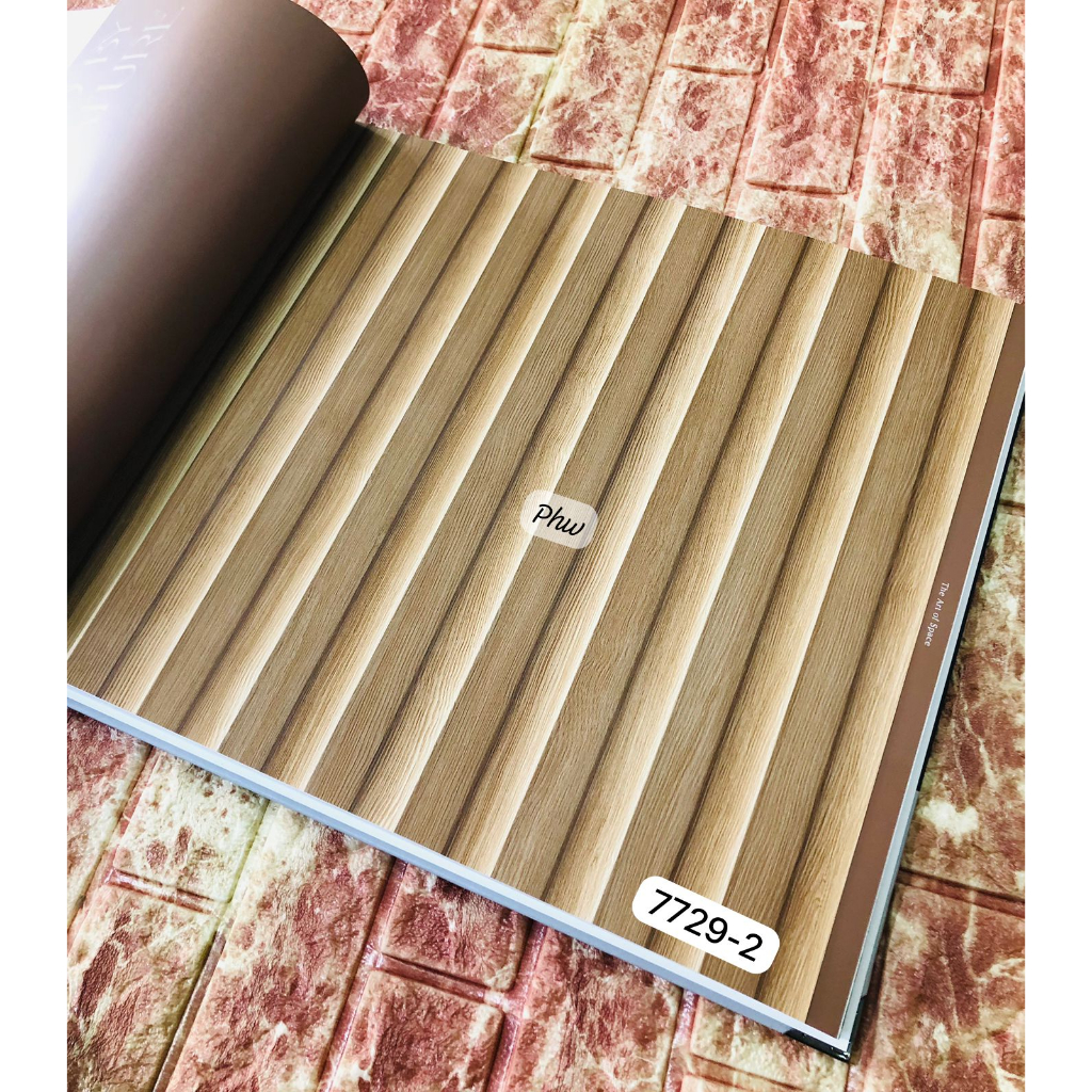 Jual WALLPAPER DINDING KOREA MOTIF KAYU PANEL COKLAT ABU MODERN MG ...