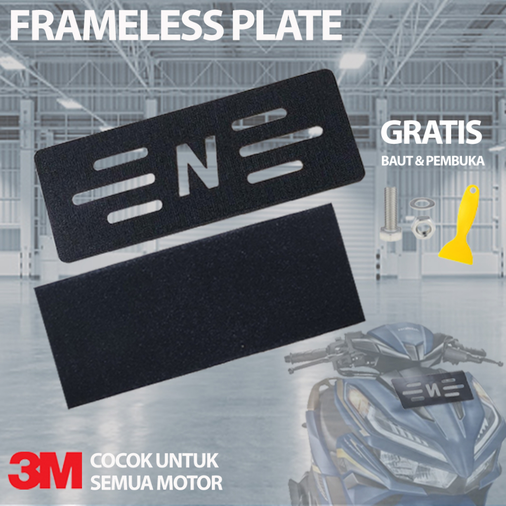 Jual Frameless plate motor PCX NMAX ADV stylish Clean look dudukan plat ...