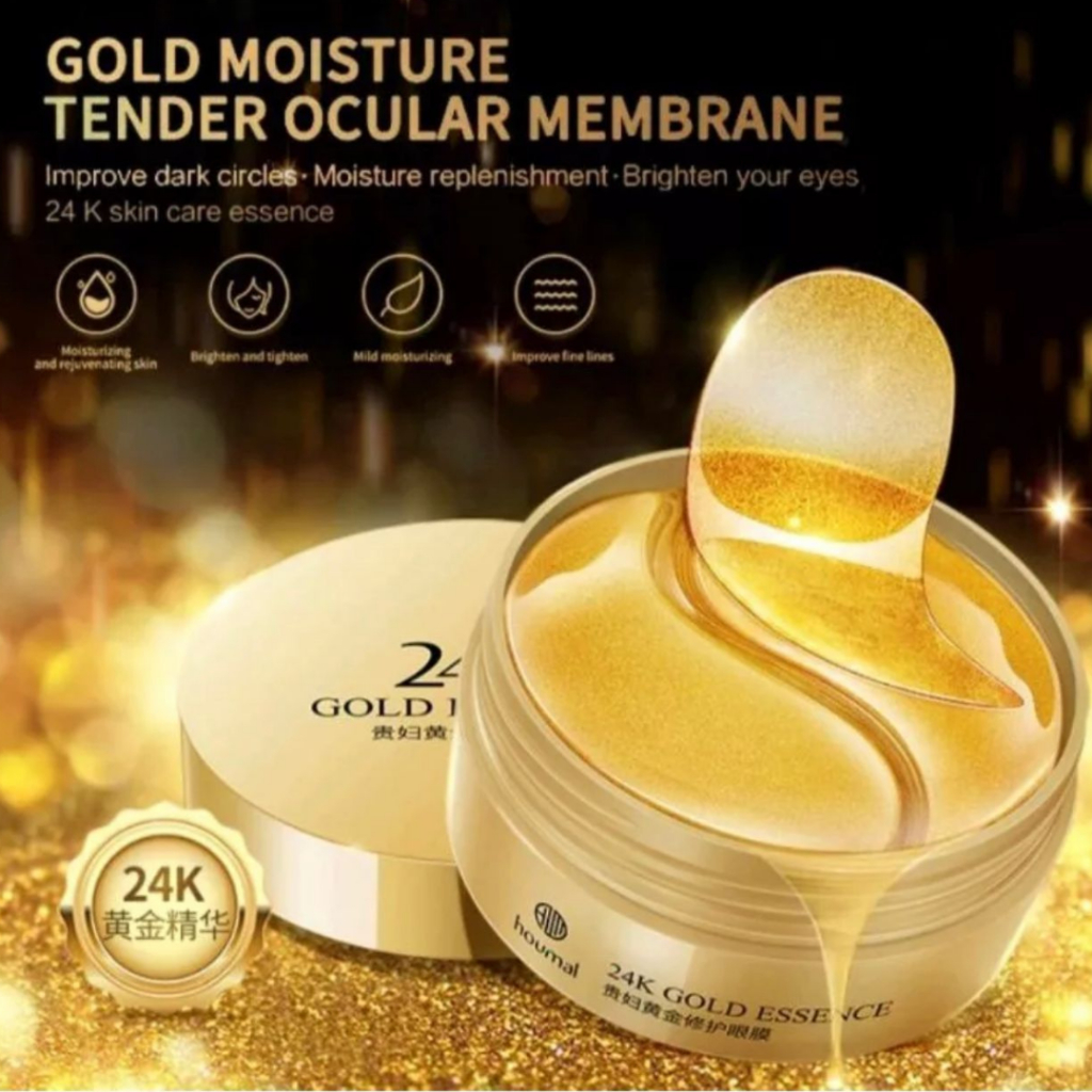 Jual BPOM Masker mata Gold isi 60 Lembar untuk mata panda Houmai Gold ...