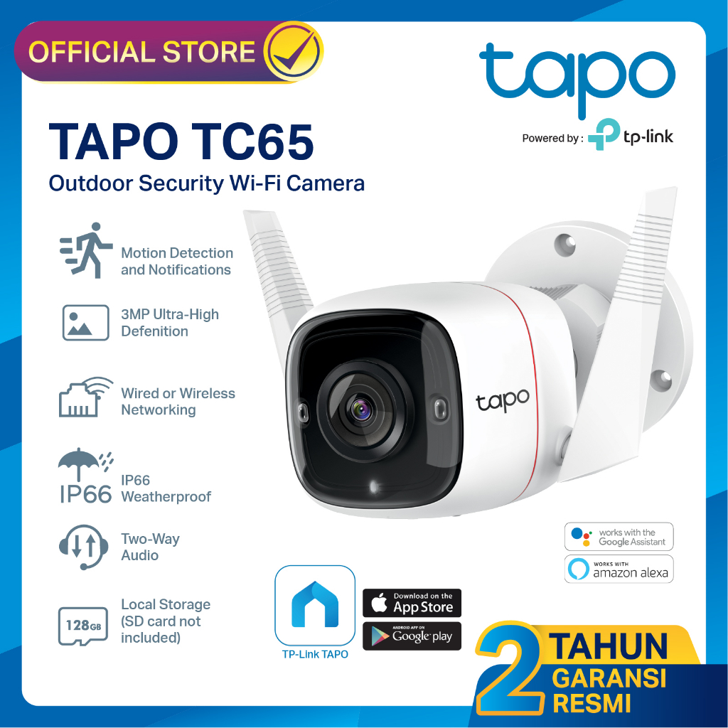 Jual TAPO TC65 Smart IP Camera CCTV 3MP Ultra HD Outdoor WiFi Wireless ...