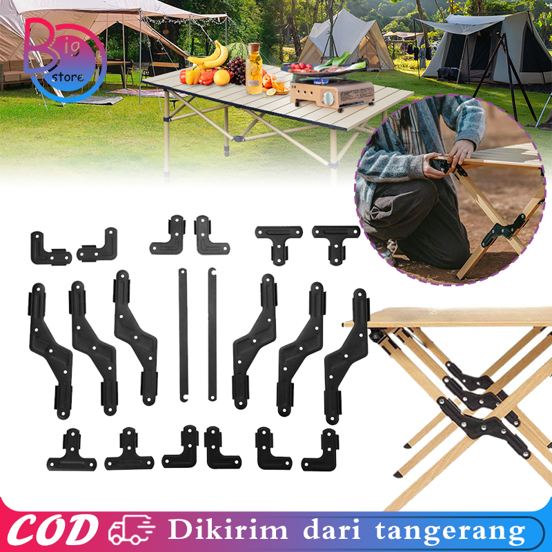 Jual 1Set Bracket Meja Lipat Camping Outdoor Meja Bracket DIY Portabel ...