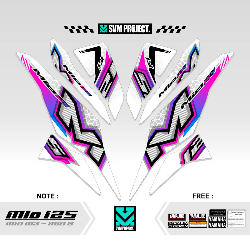 Jual STRIPING MIO 125 MOTIF 4 / STICKER MIO M3 / Z / 125 / SOLARIZ ...