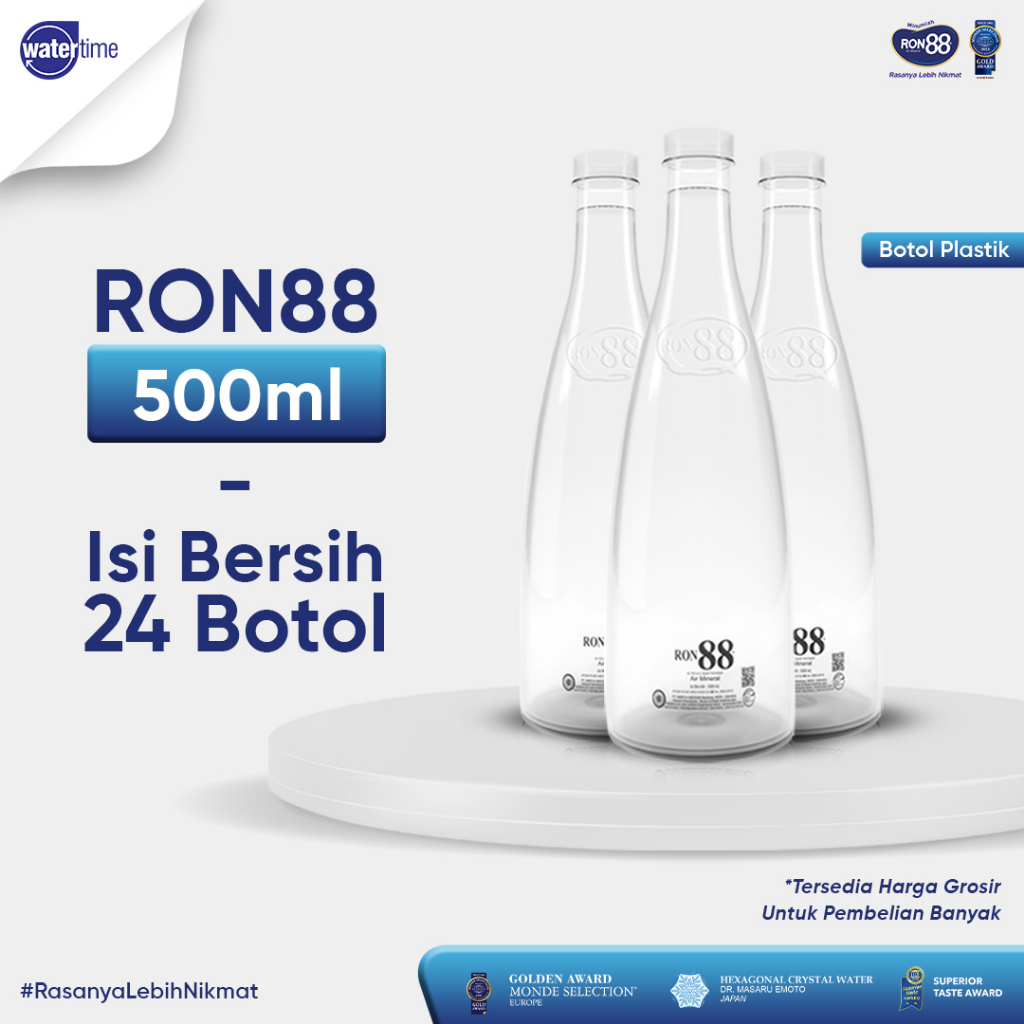 Jual Ron88 Air Mineral botol Glass Lux 500Ml | Shopee Indonesia