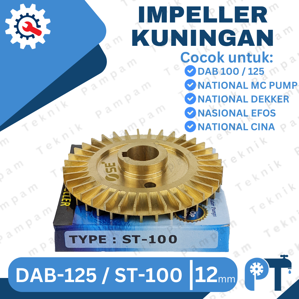 Jual KIPAS IMPELLER KUNINGAN DAB 125 / ST 100 / DB 125 SAN-Ei SPAREPART POMPA AIR | Shopee Indonesia
