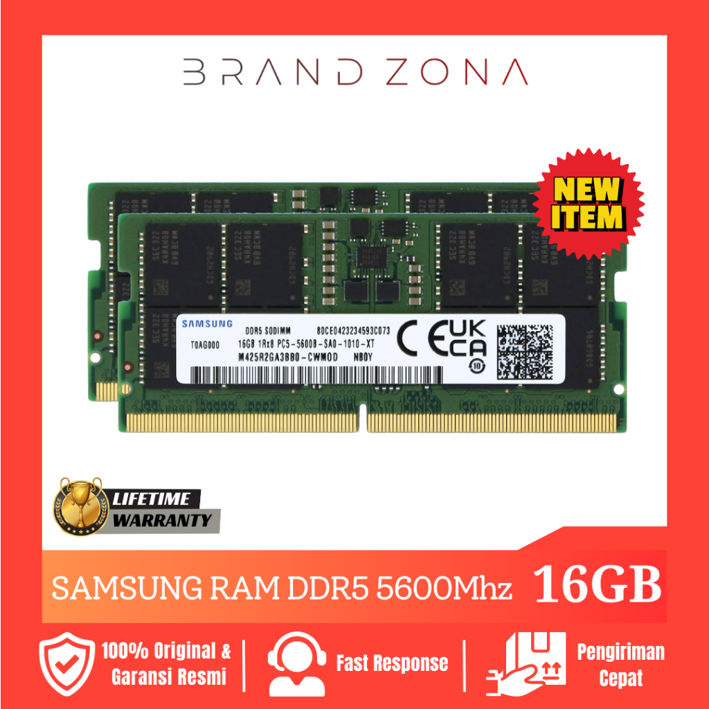 Jual SAMSUNG RAM DDR5 16GB 5600Mhz PC 5600 PC5-44800 CL46 SODIMM Memori ...