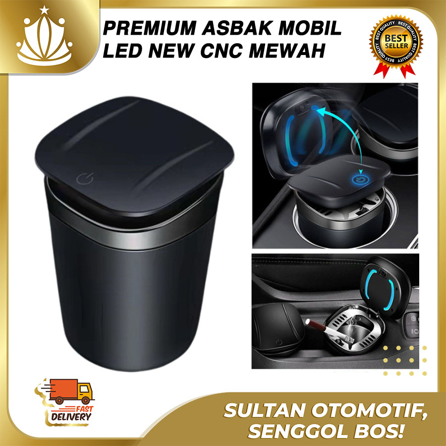 Jual MahkotaStore Asbak Rokok LED Mobil Car Ash Tray Stainless Italy ...