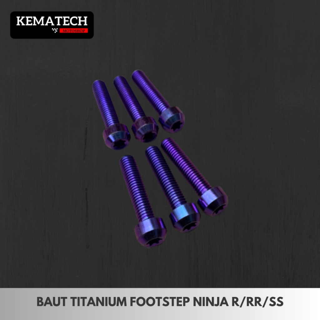 Jual BAUT TITANIUM STEP STANDAR NINJA R/RR/SS | BAUT FOOTSTEP NINJA ...