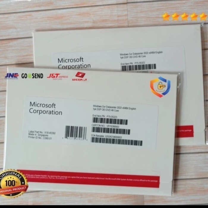 Jual Window Server 2022 Standard Original 48 Core 5 Cal Fullpack/Box ...
