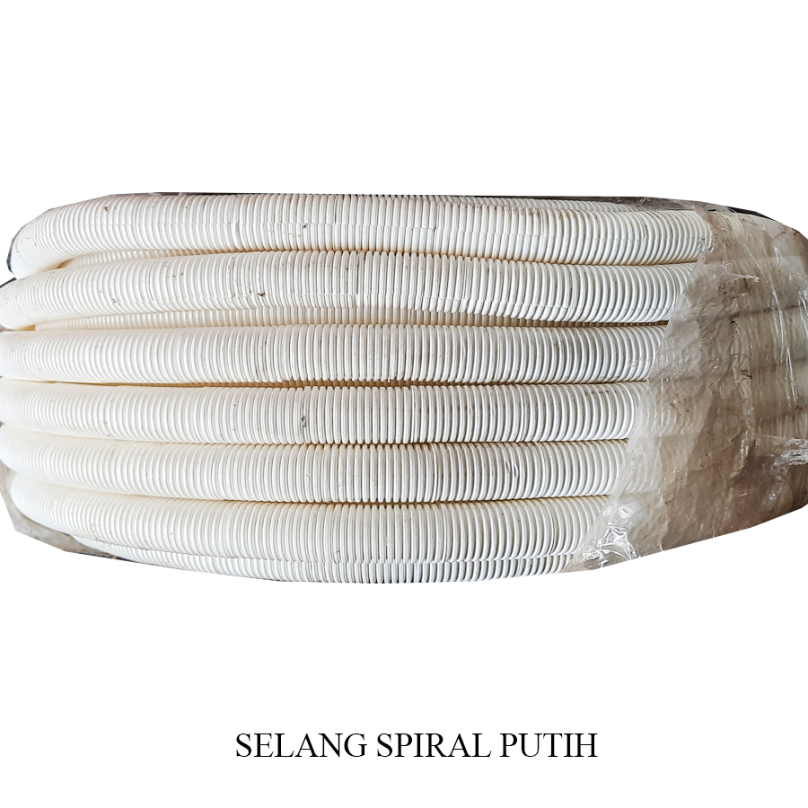 Jual SELANG AIR SPIRAL AC / UNTUK BUNGKUS KABEL PUTIH UKURAN 5/8 ...