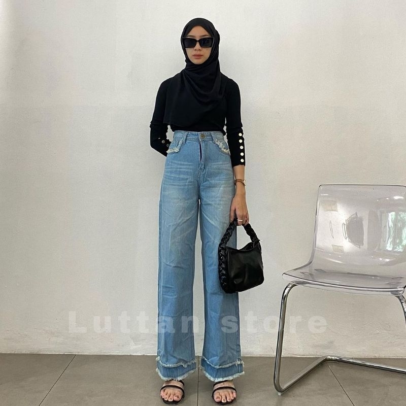 Jual Caryla Cullote Jeans | Shopee Indonesia