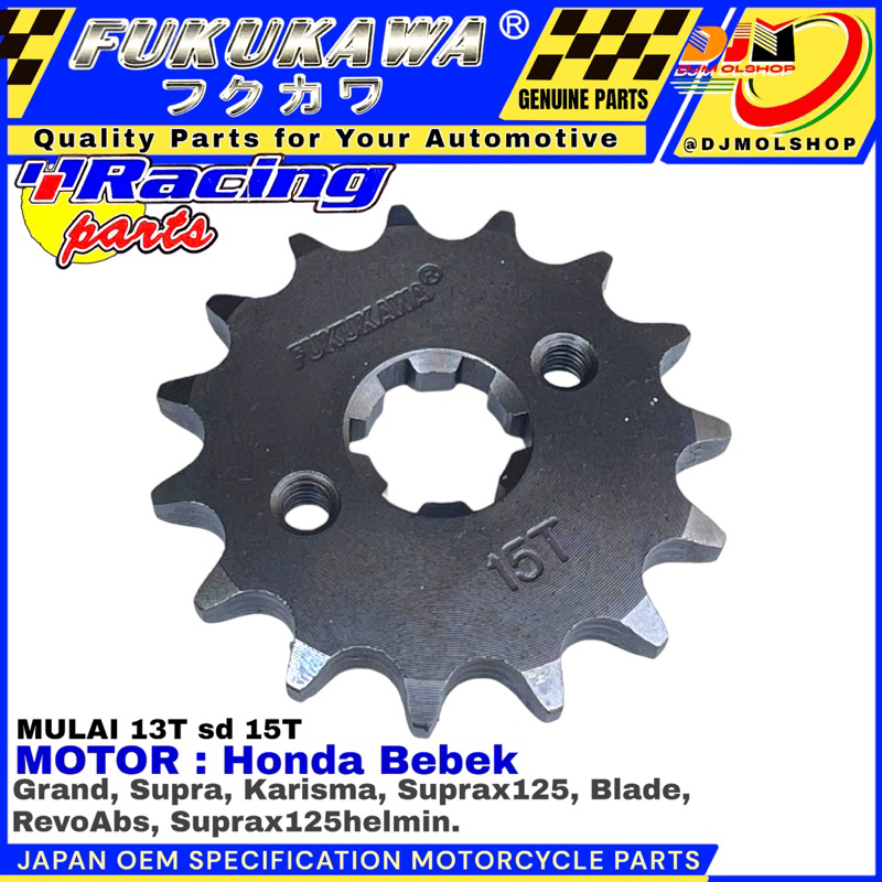 Jual Fukukawa Gear Depan Gir Depan Ukuran 428H 13T 14T 15T Supra ...