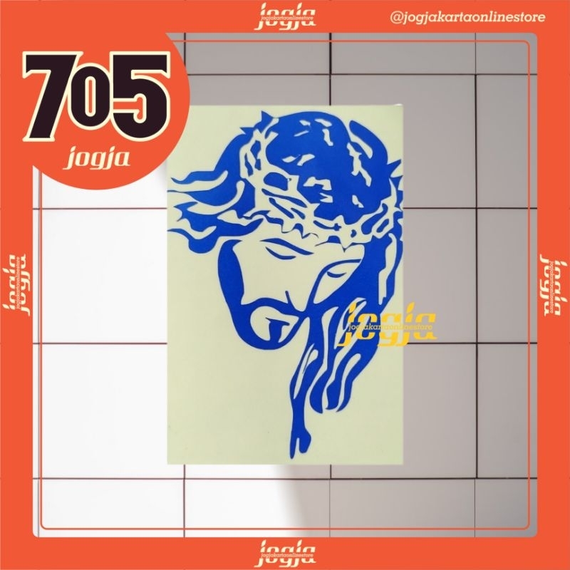 Jual Stiker Cutting Sticker Art Wajah Jesus Face Stiker Yesus Kristus ...