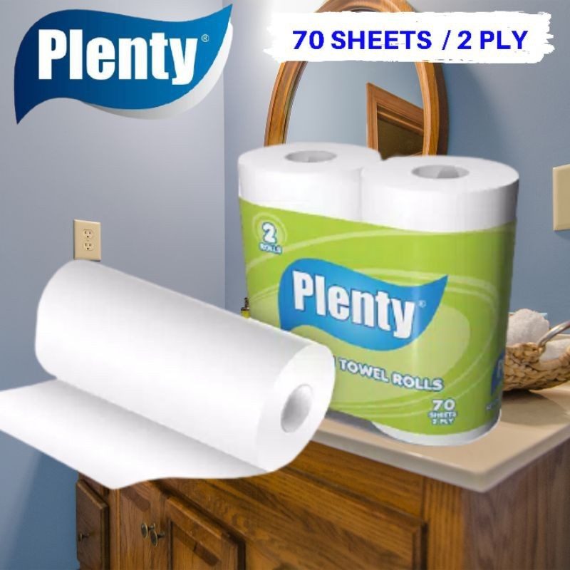Jual Plenty Kitchen Towel Tissue 2 Rolls 2 Ply 70 Sheets Tisu Serap ...