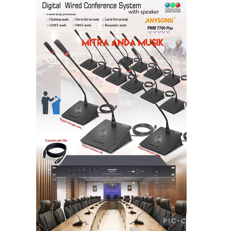 Jual Mic microphone meja conference system rapat kantor anysong ...