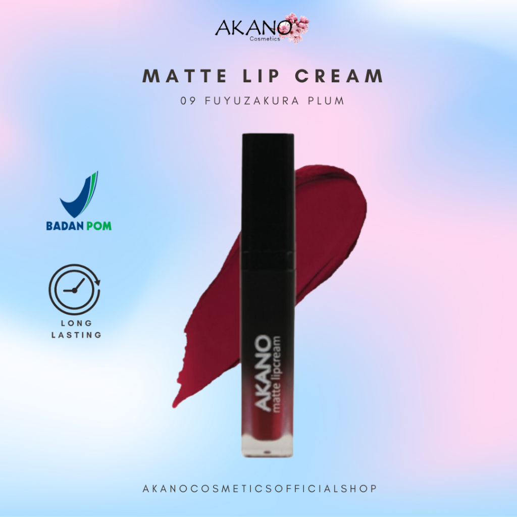 Jual AKANO Cosmetics - 09 Fuyuzakura Plum Matte Lip Cream | Shopee ...