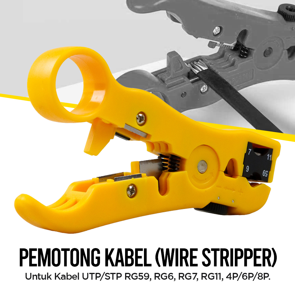 Jual Tang Stripping Tool Kabel Coaxial LAN Cable Wire Cutter Pengupas ...