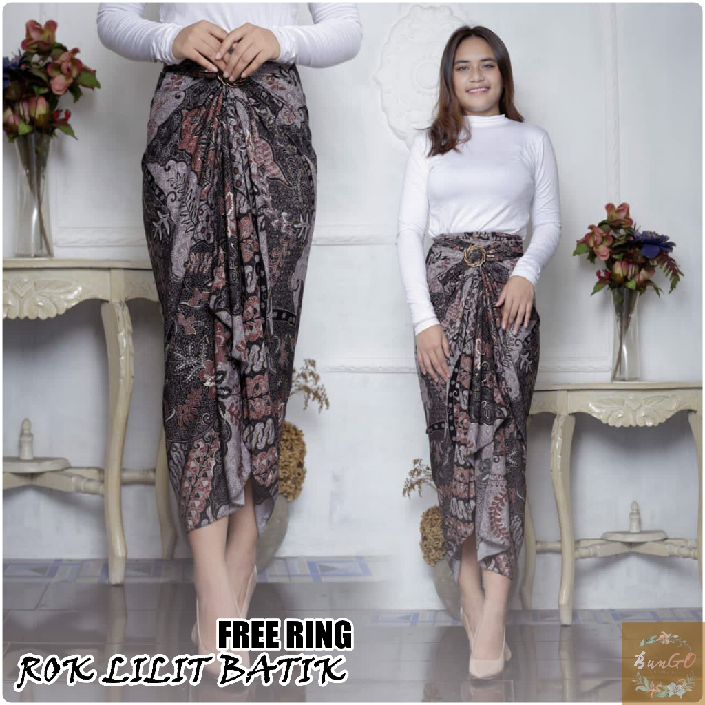 Jual ROK LILIT BATIK BAWAHAN KEBAYA KAIN SERUT INSTAN FREE RING ...