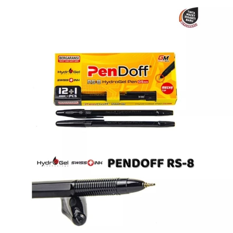 Jual Pulpen GM Pen Doff RS-8 Tinta Hitam ( 12+1 13Pcs ) Bolpoin Gajah ...