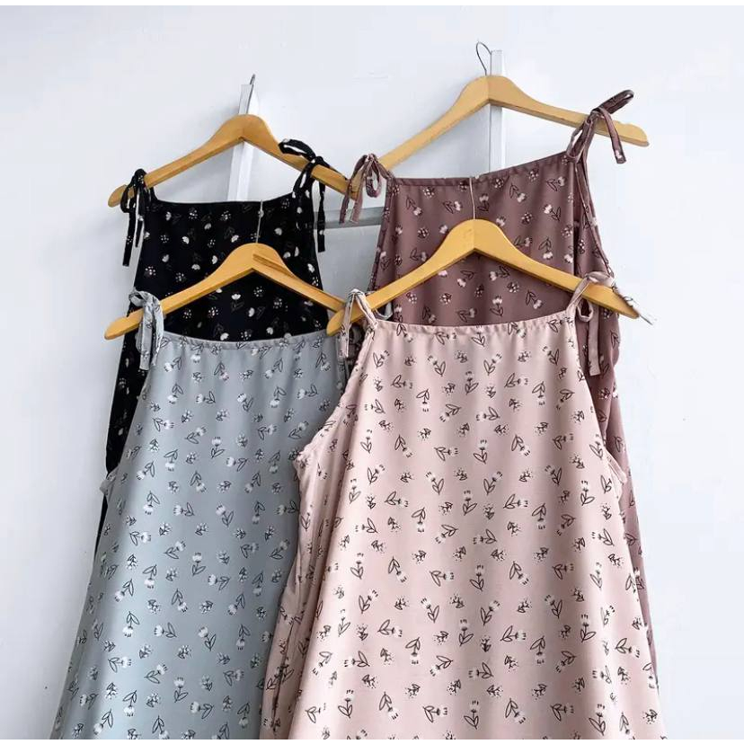 Jual HANA OVERAL DRESS MOTIF / OVERALL DRESS MOTIF FLORAL OVERSIZE ...