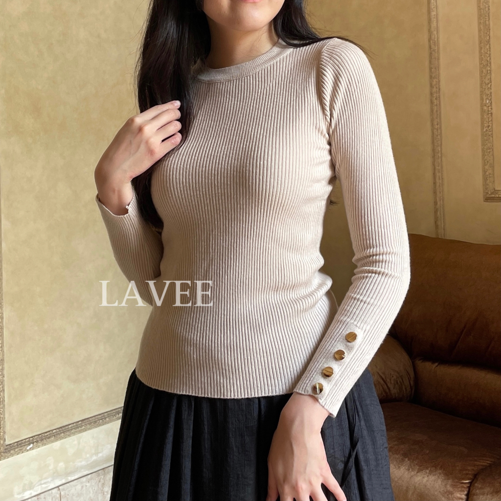 Jual LAVEE - Nara Top / Atasan Rajut Import Premium - Knit Long Sleeve ...