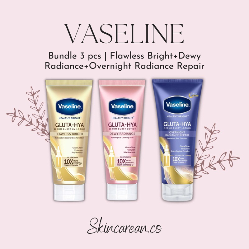 Jual Vaseline Gluta-Hya Flawless Bright - Gluta-Hya Dewy Radiance ...
