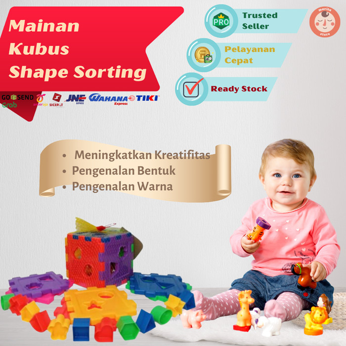 Jual Mainan Edukasi Anak Kubus Bentuk Shaped Sorting Puzzle | Shopee ...