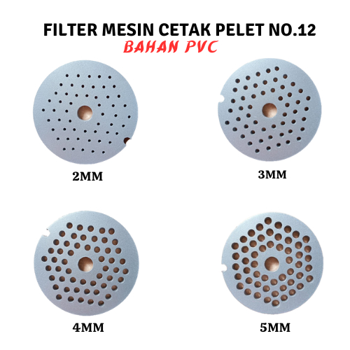 Jual Saringan Mesin Cetak Pelet No.12 Bahan PVC Ukuran Lubang 2mm 3mm ...