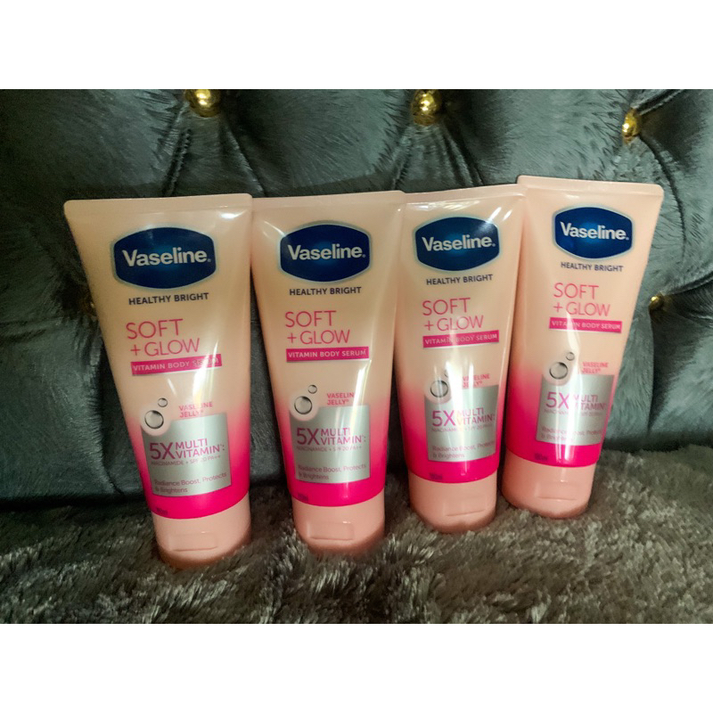 Jual vaseline soft+glow vitamin body serum 180 ml | Shopee Indonesia