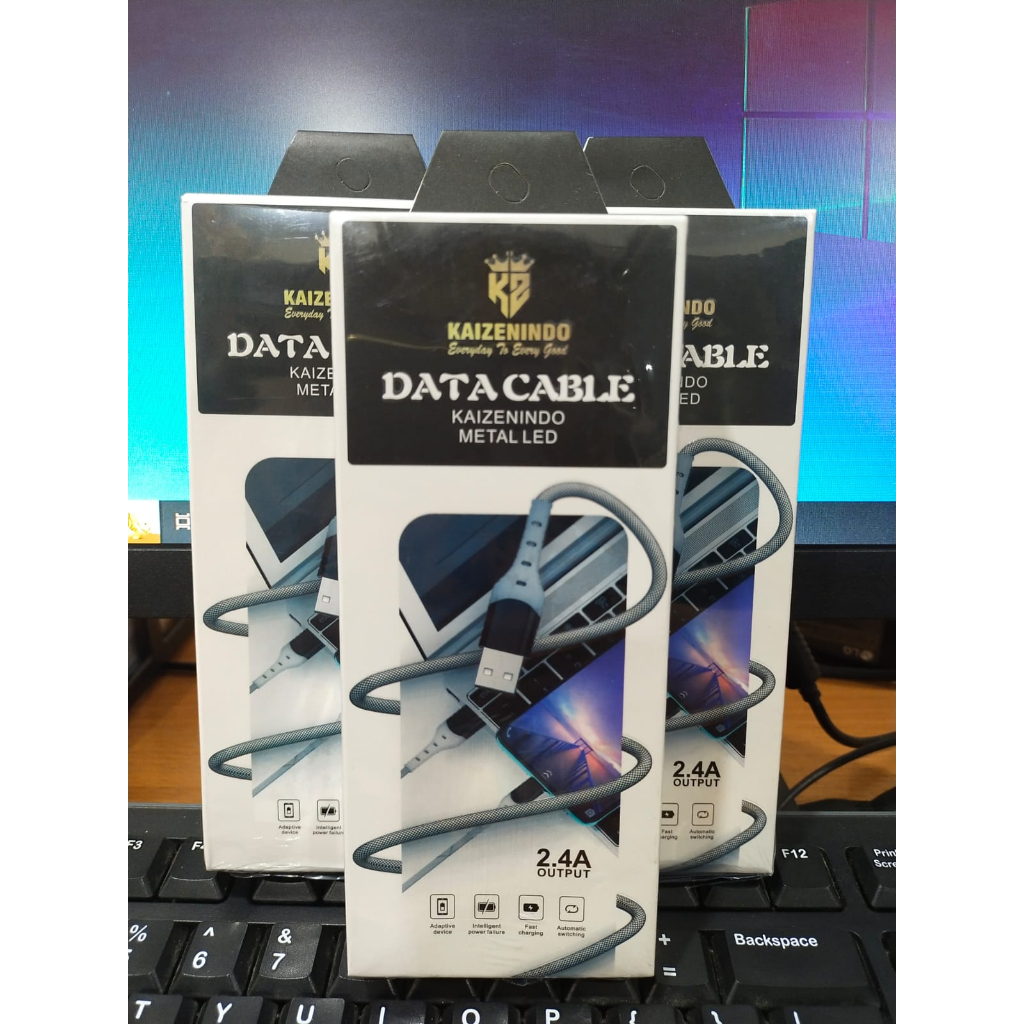 Jual Kabel Data Kaizenindo Metal LED Micro USB Kabel Data 2.4A Output ...