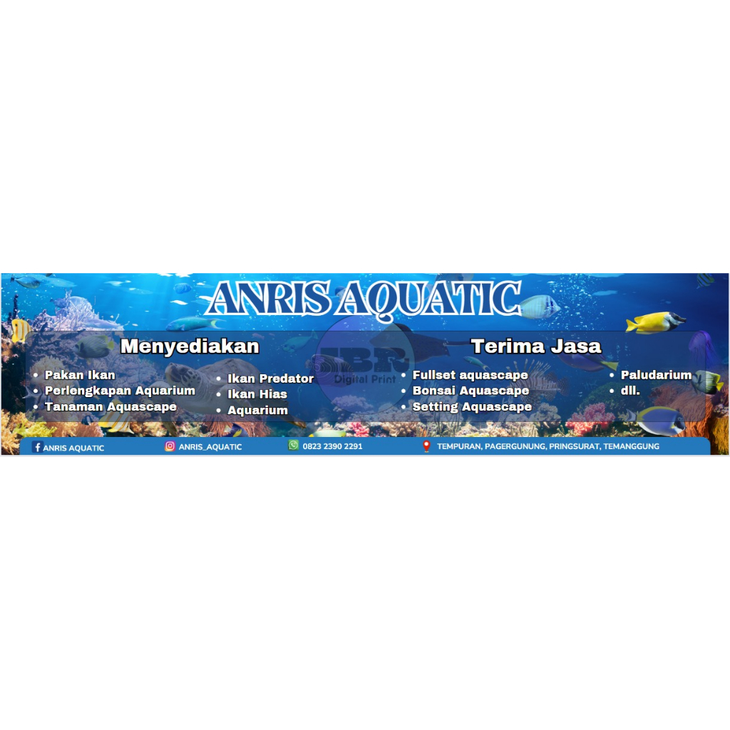 Jual Spanduk Aquatik 4x1 meter | Shopee Indonesia