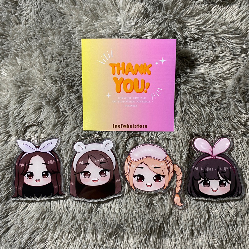 Jual keychain blackpink jisoo jennie rosé lisa gantungan kunci karakter ...