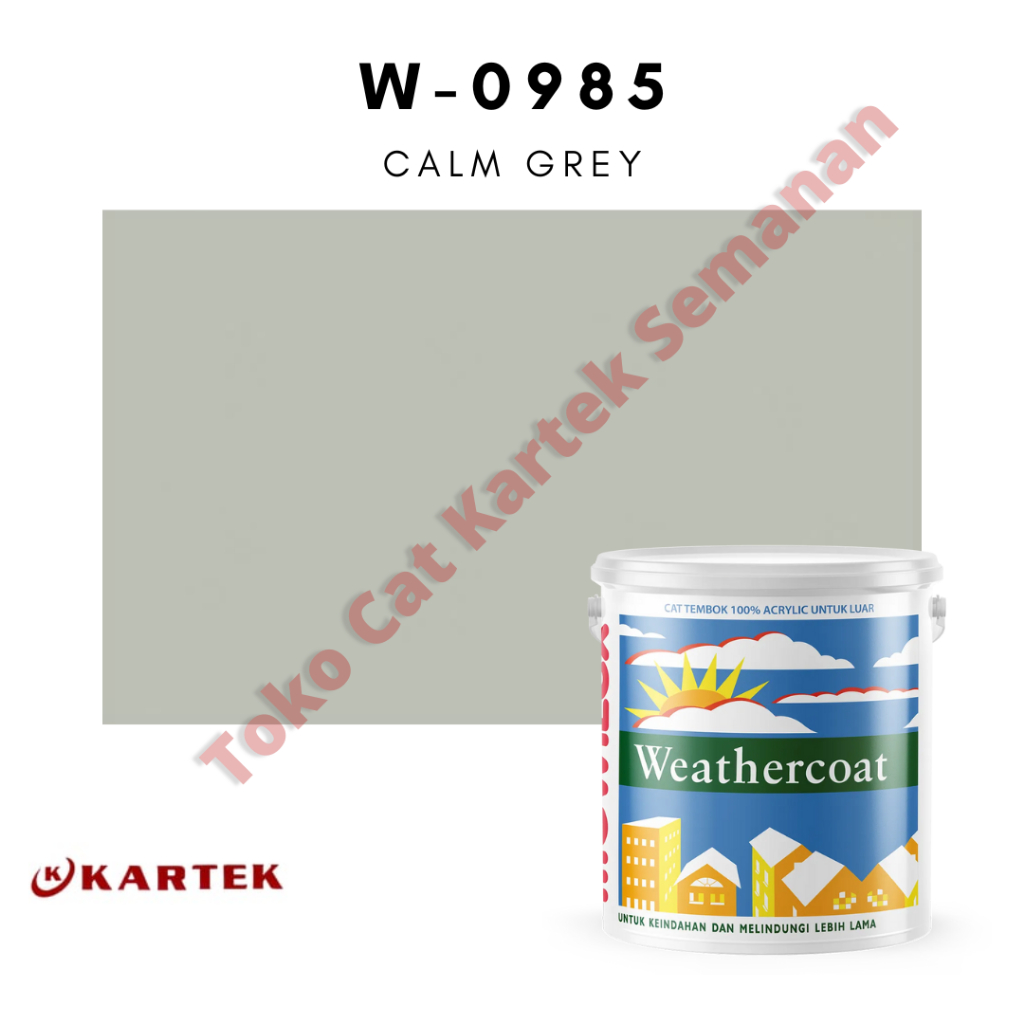 Jual Mowilex Weathercoat Exterior W-0985 Calm Grey (1 liter) | Shopee ...