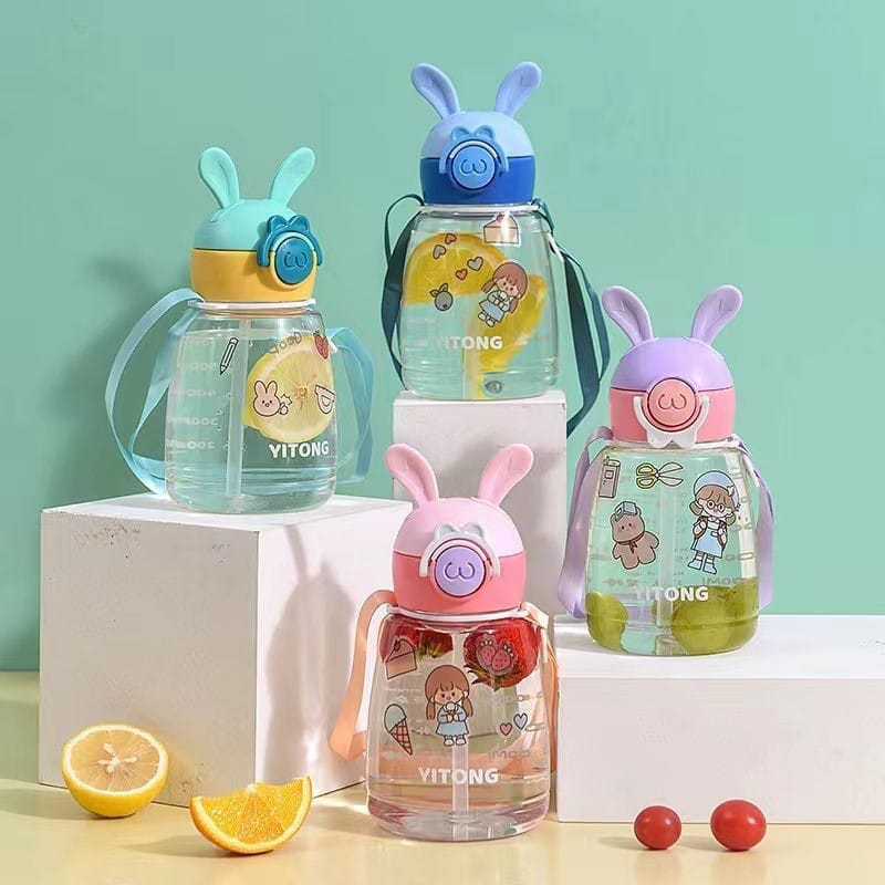 Jual Botol Minuman Anak Motif Kelinci Free BPA Sedotan Tali FREE BUBBLE WRAP / Botol Minum Anak ...