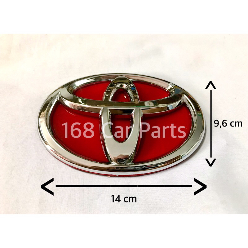 Jual Logo Emblem Mobil Toyota Merah 14 CM x 9,6 CM | Shopee Indonesia
