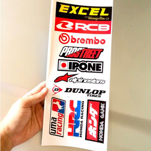 Jual sticker pack racing stiker motor helm balap drag sponsor graftac ...