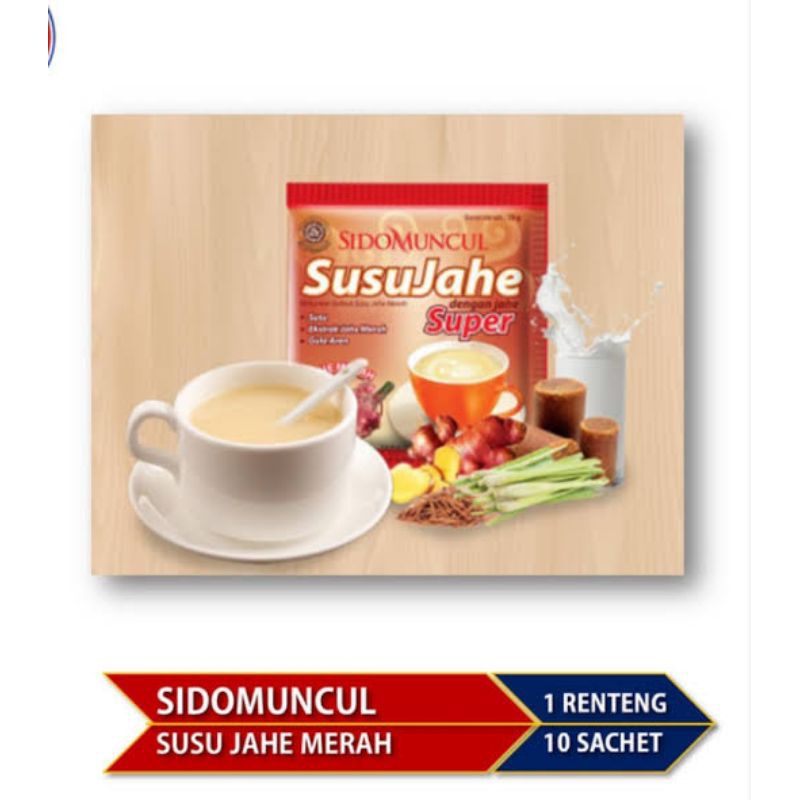 Jual sidomuncul susu jahe super jahe merah 10sachet | Shopee Indonesia