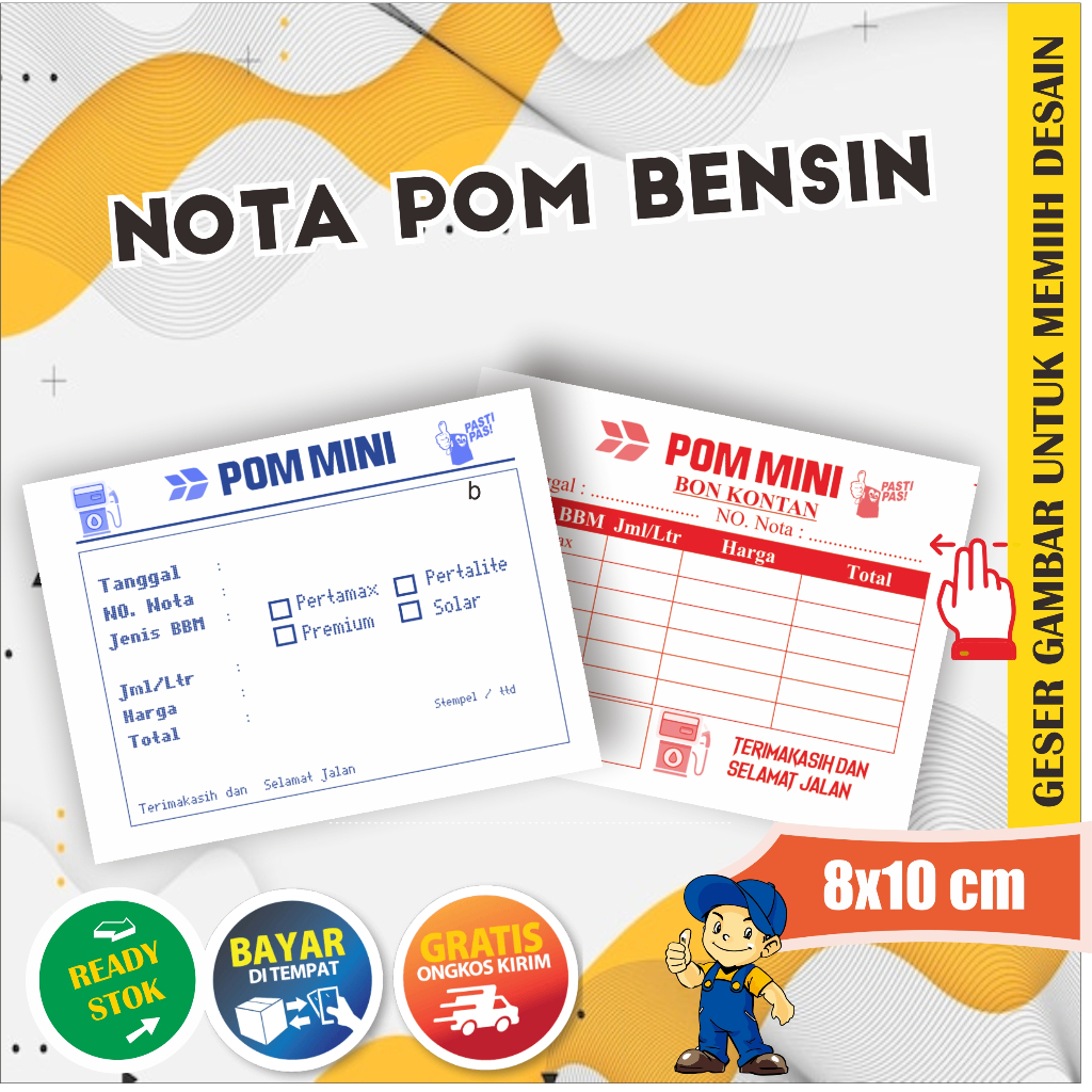 Jual Nota Kontan Pertamini atau Pom Bensin Mini1 2 Ply | Shopee Indonesia