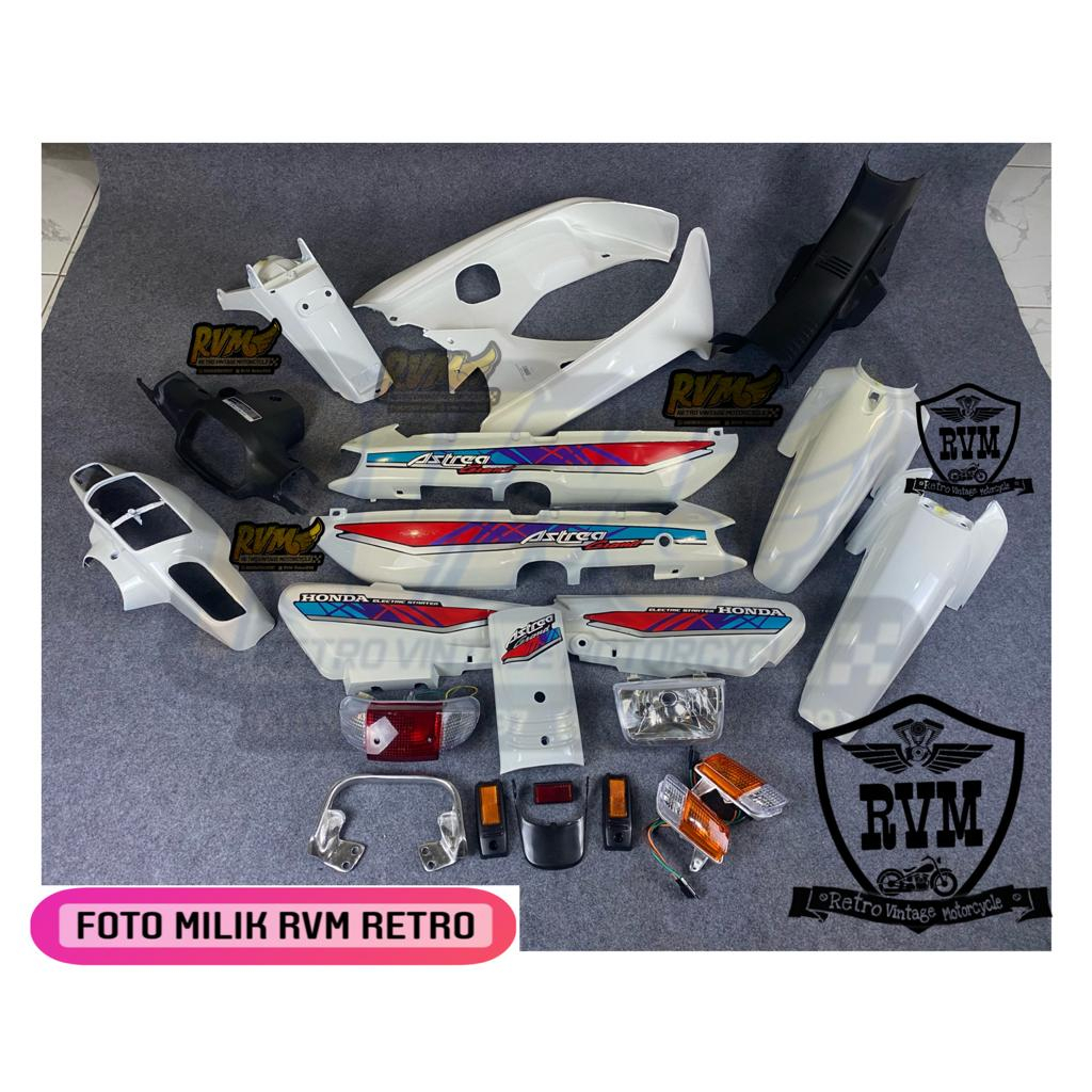 Jual cover body fullset honda astrea grand bulus putihpaket body grand ...
