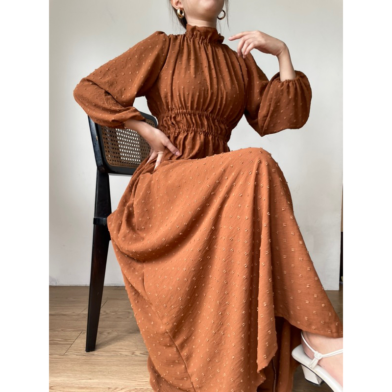 Jual Zéa - Laura - Dress Polos Katun Vintage Crincle Maxi | Shopee ...