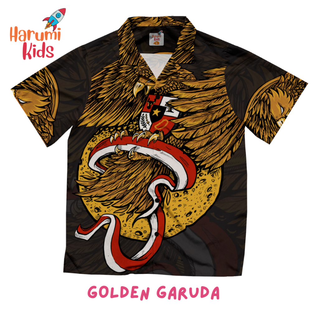 Jual Harumi kids - Kemeja Anak pattern - GOLDEN GARUDA | Shopee Indonesia