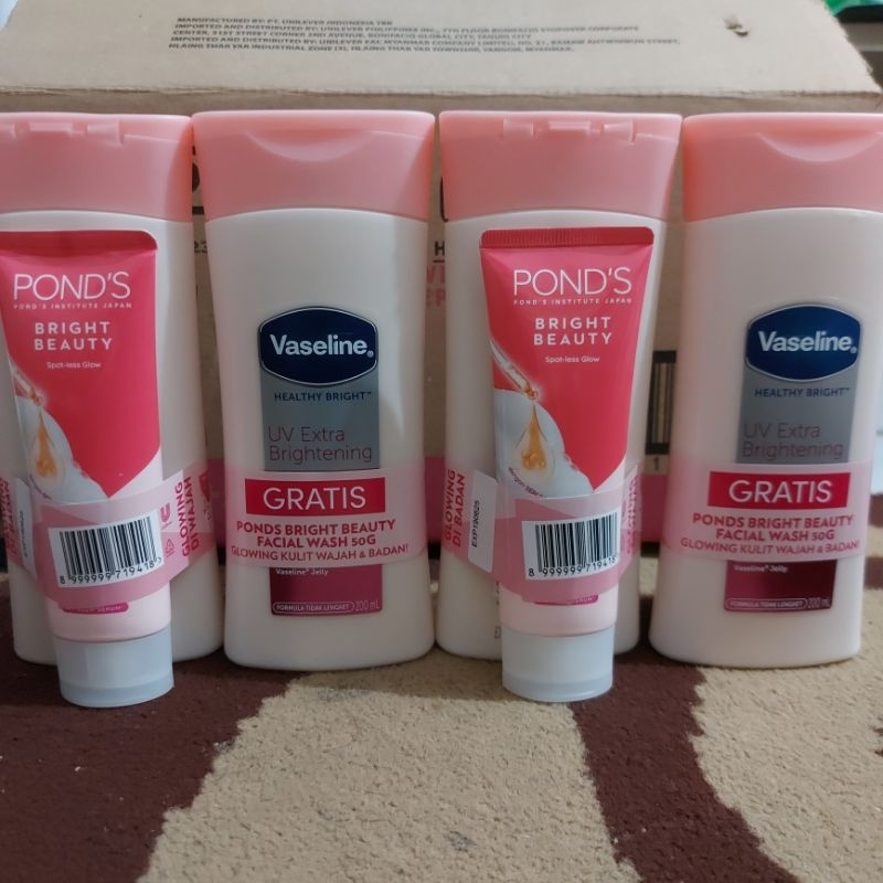 Jual Special Edition Vaseline 200ml banded Ponds Facial Foam 50gr ...