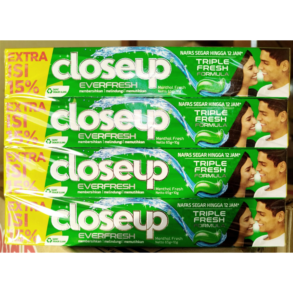 Jual closeup pasta gigi 65gr +10g triple fresh formula | Shopee Indonesia