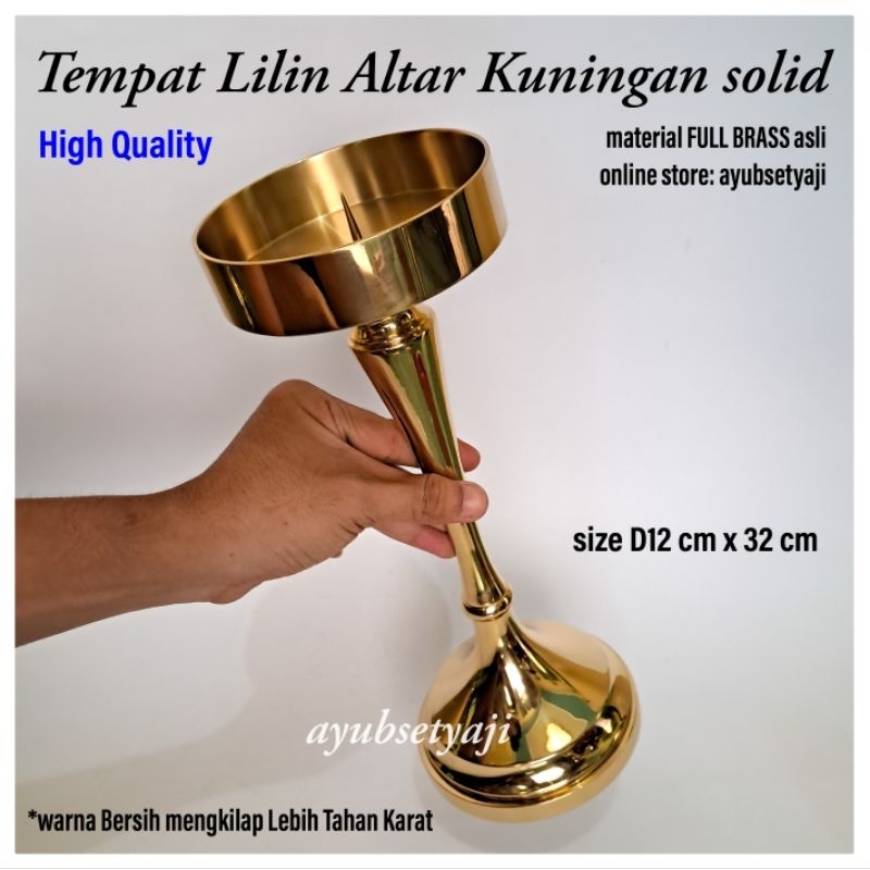 Jual Tempat Lilin Kuningan Altar TL altar02 cawan lilin Tinggi besar ...