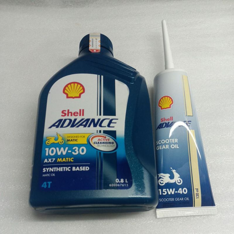 Jual OLI SHELL AX7 MATIC 10W-30 PLUS GARDAN ORI PAKET BUNDLING | Shopee ...