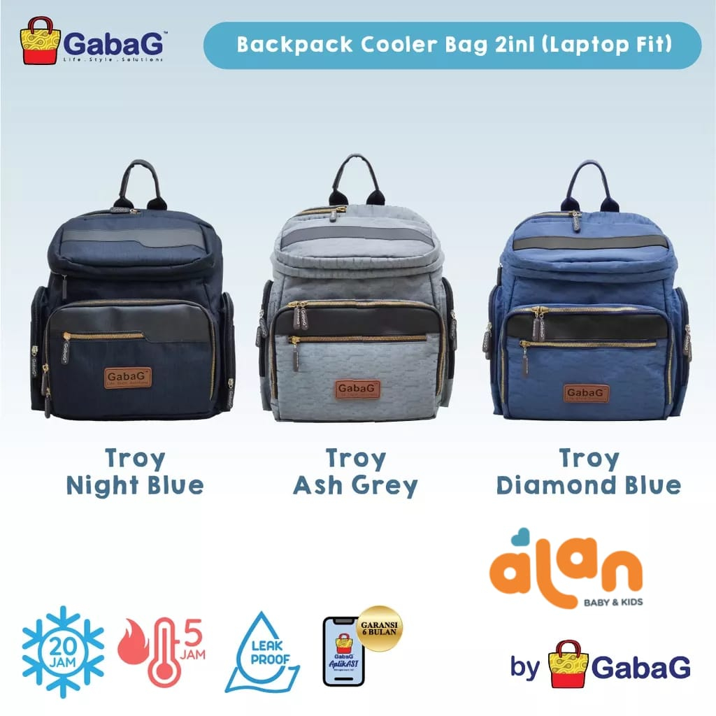 Jual Gabag - Troy Gen 2 - Backpack Cooler Bag Troy (Laptop Fit ...