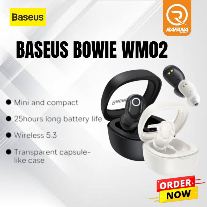 Jual Baseus Bowie WM02 TWS Earbuds | Shopee Indonesia